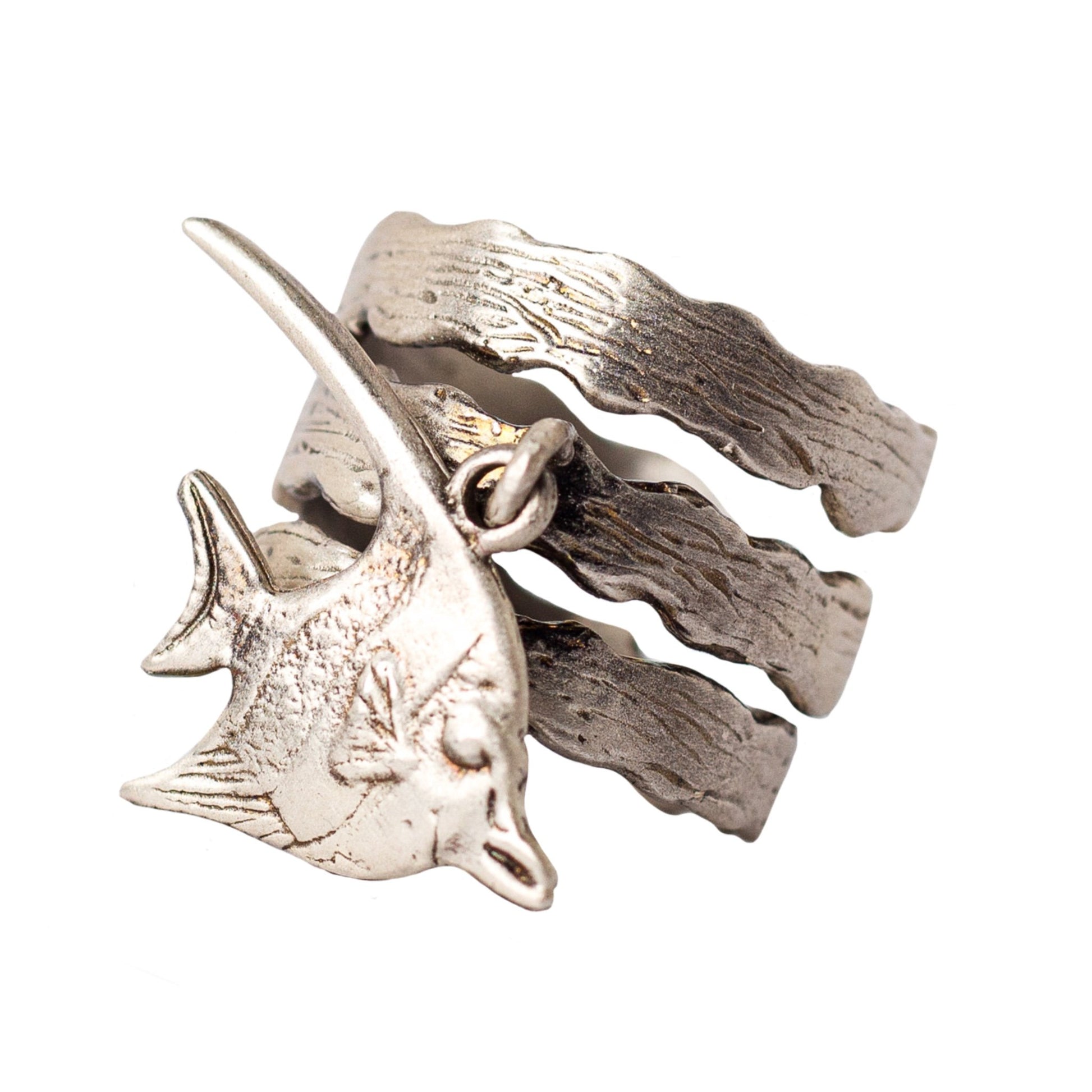 Anillo Alga con Pez Ángel. Anillo en Plata 925 – Eva Carrillo